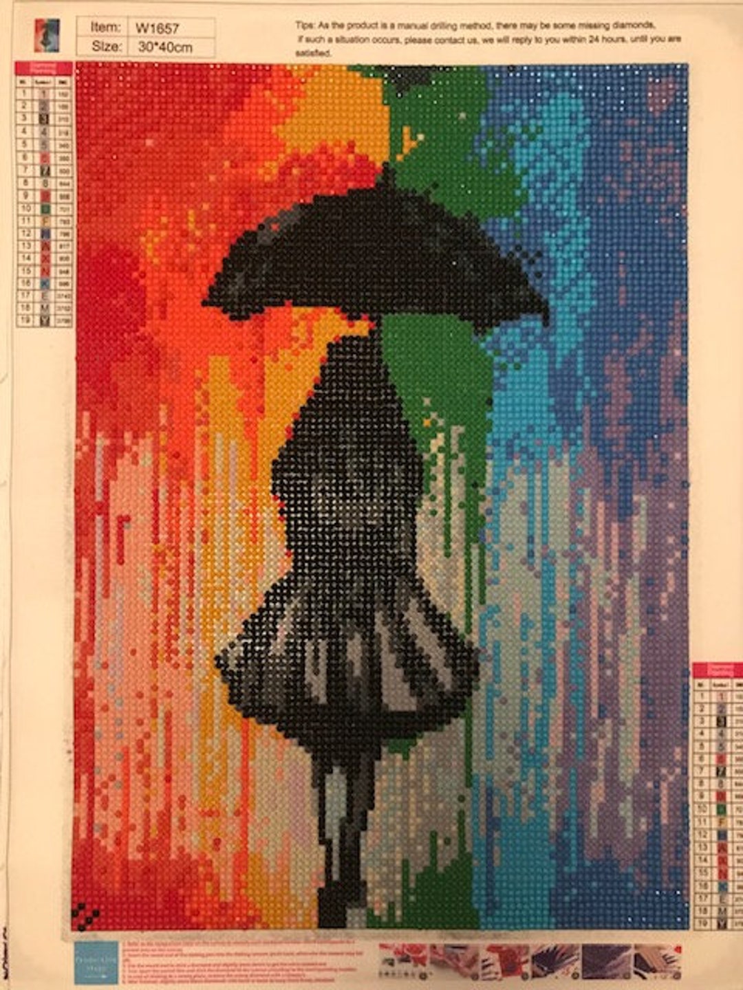 COMPLETED Rainbow Rain Diamond Painting - Etsy