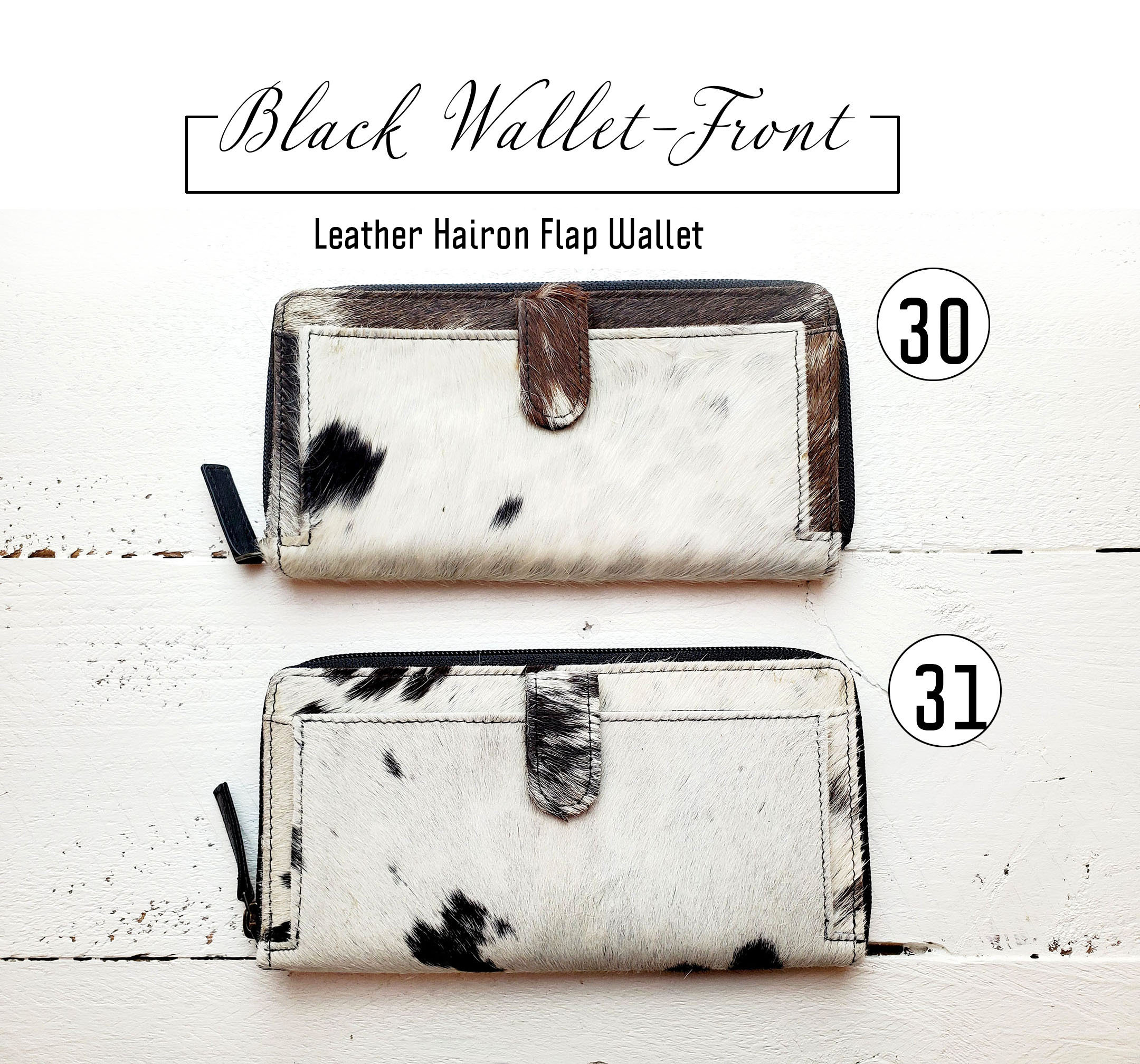Myra Wallet RFID Hairon Leather Western and Cowgirl With Zippered ...