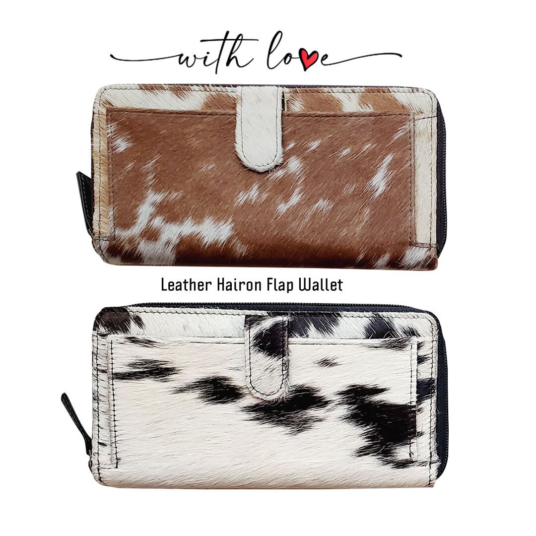 Myra Wallet RFID Hairon Leather Western and Cowgirl With Zippered ...