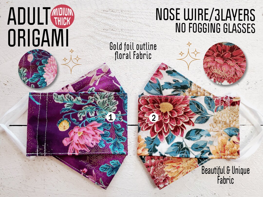 KF94 3D Origami Nose Wire 3layers Face Mask/gift for Her/usa/adjustable ...