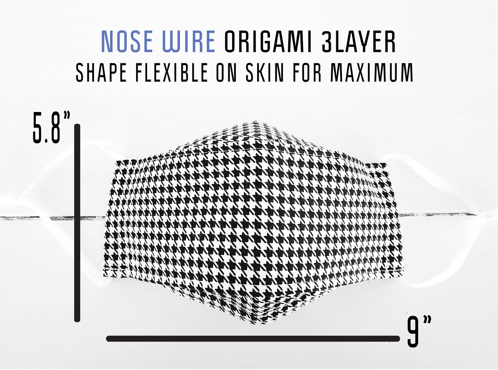 3D Origami With Nose Wire/gift for Her/parents Gift/face Mask 3layers ...