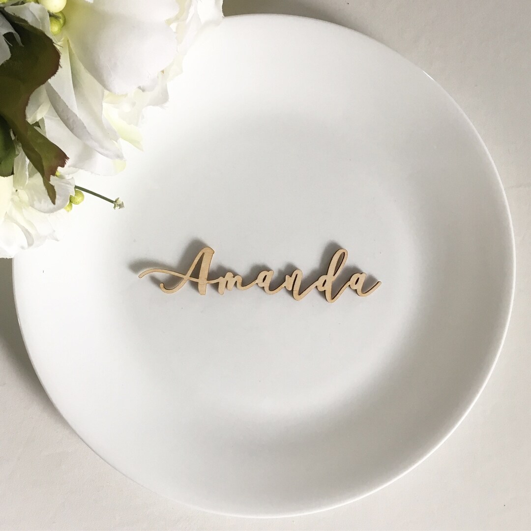 Table Place Name Wooden Wedding Place Setting laser Cut - Etsy Canada