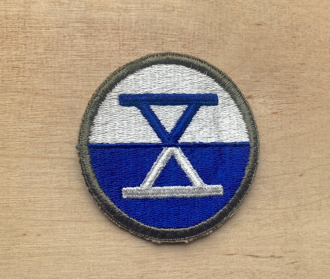 WW2 10th Tenth X Corps US Army Military Shoulder Patch Vintage Original ...