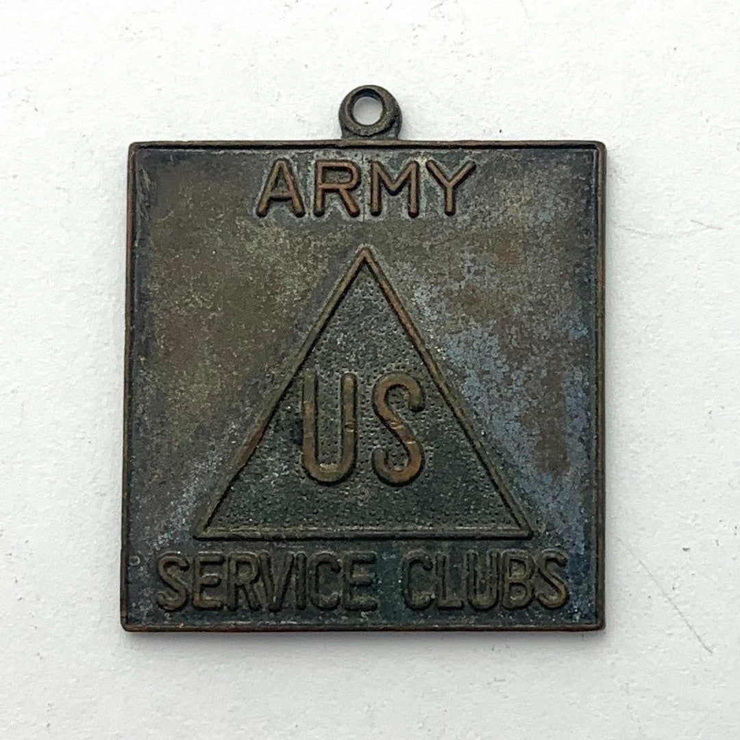 WW2 Vintage US Army Service Clubs Seoul Area ROK Metal Keychain Fob ...