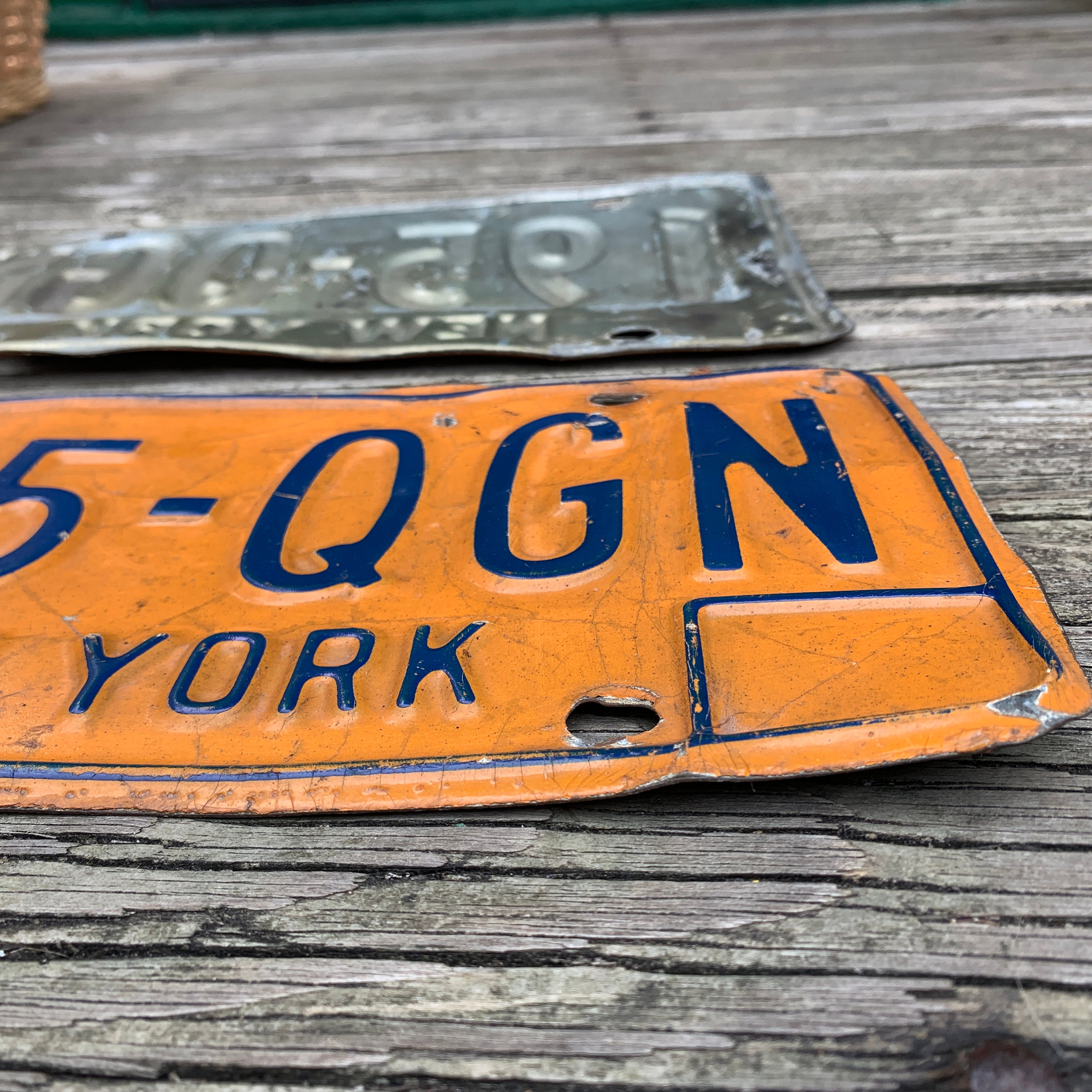 Pair 195-QGN New York 70's-80's Pair Vintage License | Etsy