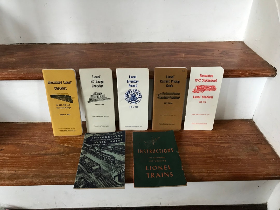 Group of Lionel Train Checklists Guide Manuals Model Railroad ...