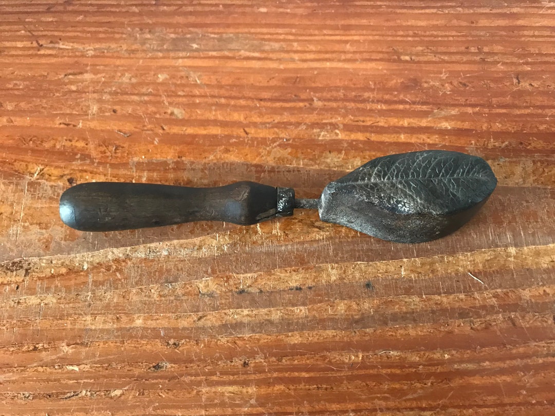 Early 1900s Millinery Iron - Antique Stamp Tool - Cast Iron Hand Tool ...