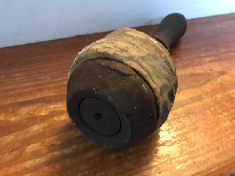 Antique 1800s Goddard Mallet - Raw Hide Cast Iron Tool - Stacked ...