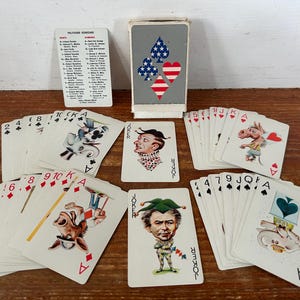 1971 Political Themed Playing Cards - Caricature Cards - Complete Deck ...