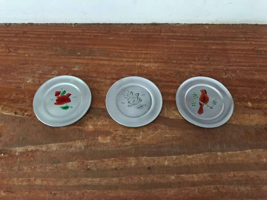 Vintage Small Pewter Plates - Holiday Decor, Set of 3 - Etsy