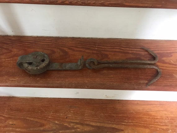 Morris & Co. Cast Iron Meat Hook Trolley Butcher Shop - Etsy
