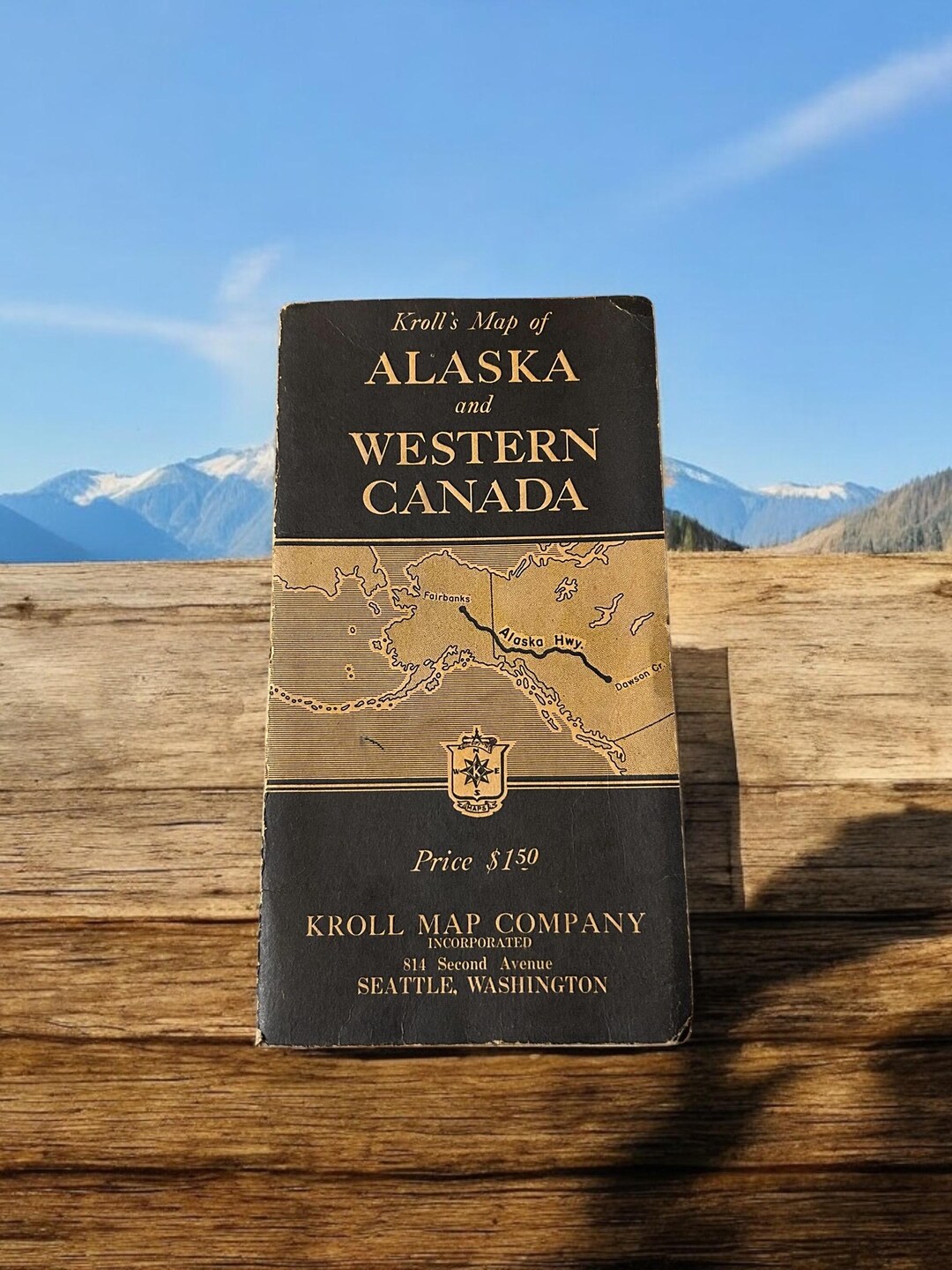 1950s Kroll's Map of Alaska & Western Canada Map - Large Vintage Map - Etsy