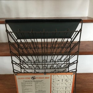 1960s Hardware Store Atlas Tack & Nail Rack - Countertop Display Piece ...