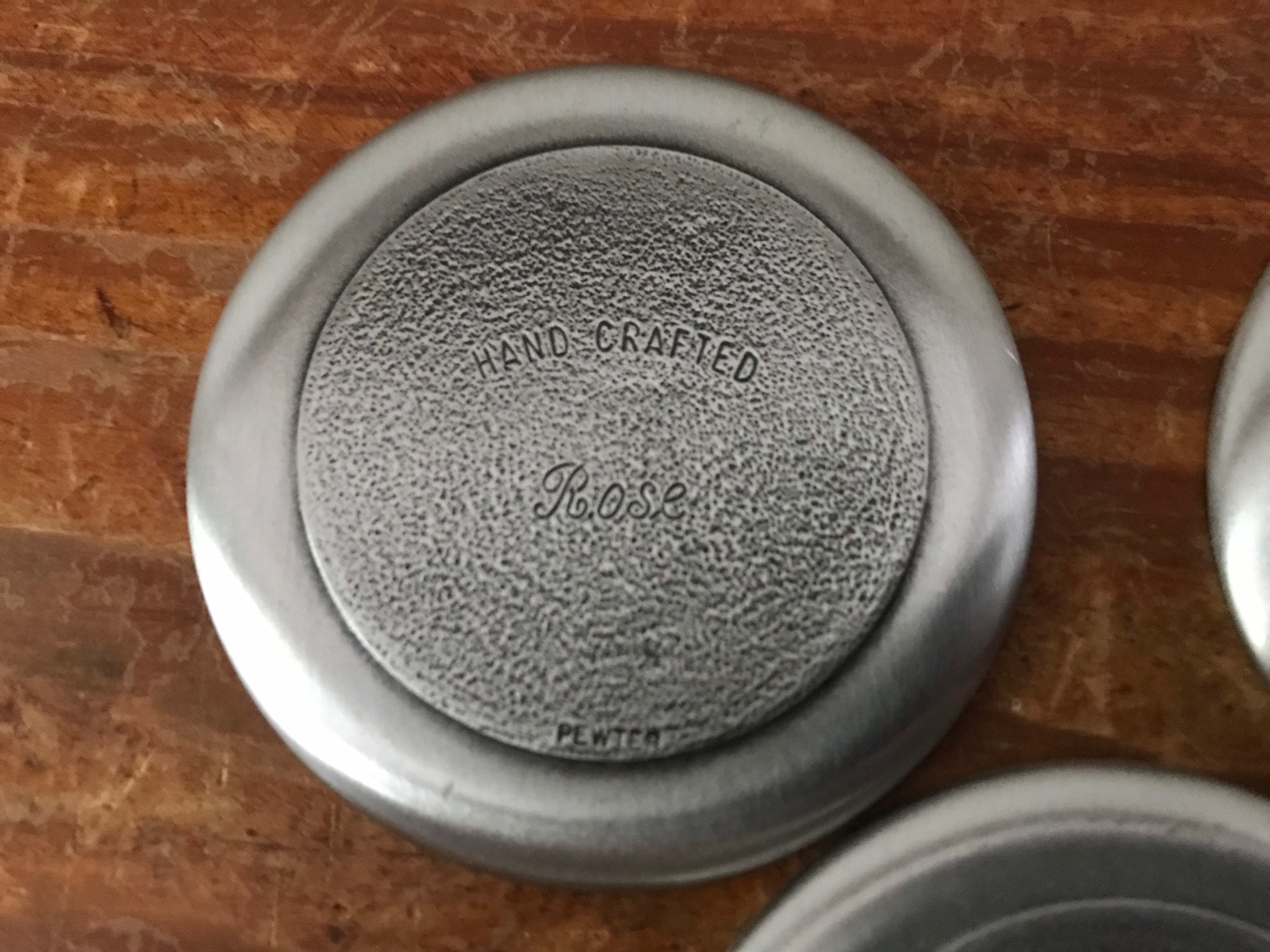 Vintage Pewter Plates Small Decorative Pewter Plates - Etsy