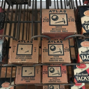 1960s Hardware Store Atlas Tack & Nail Rack - Countertop Display Piece ...