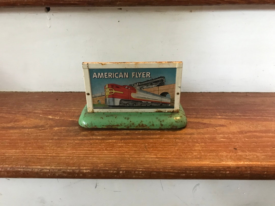 1950s American Flyer Whistle Billboard - Vintage Model Railroad Decor ...