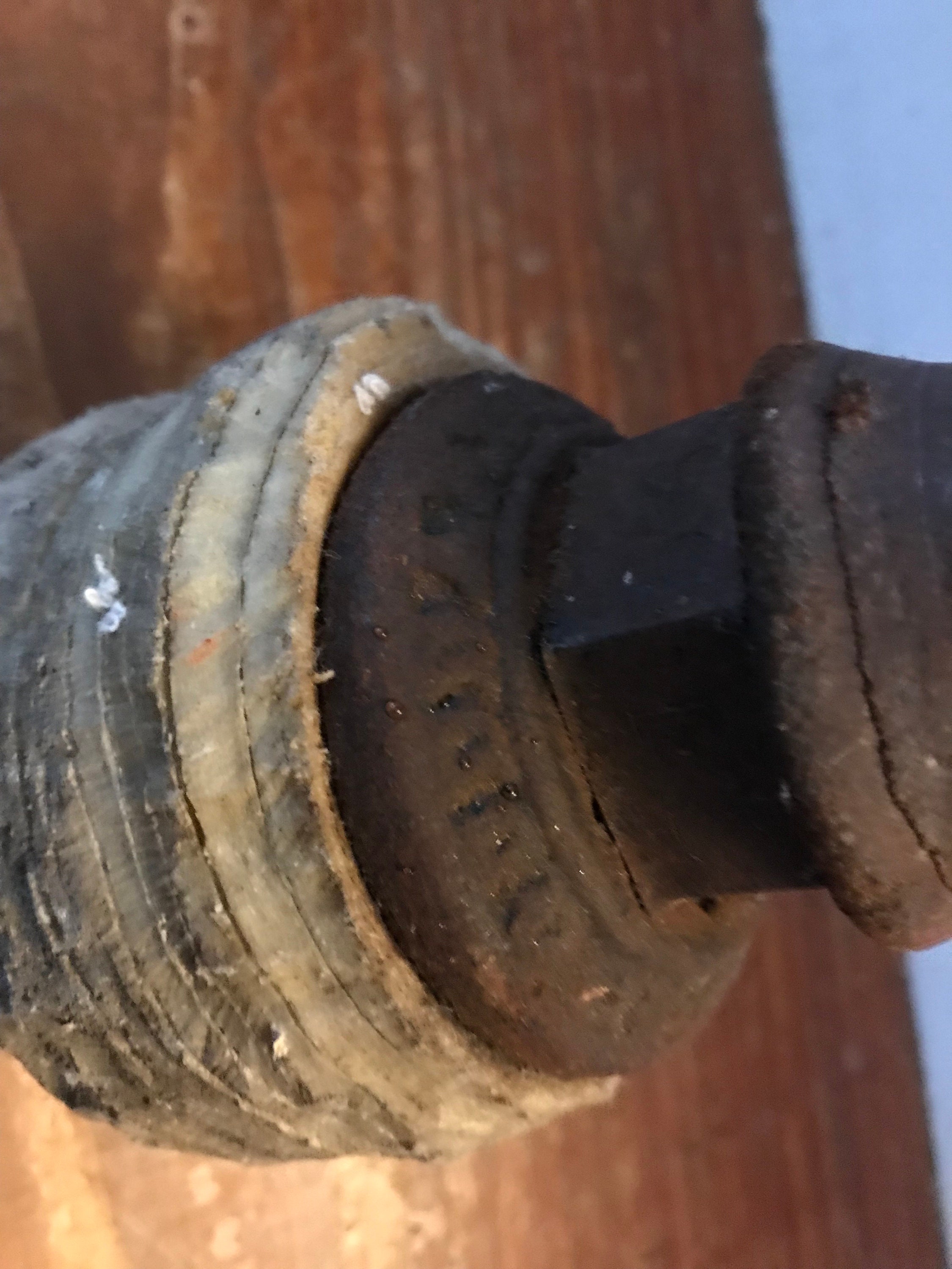 Antique 1800s Goddard Mallet - Raw Hide Cast Iron Tool - Stacked ...
