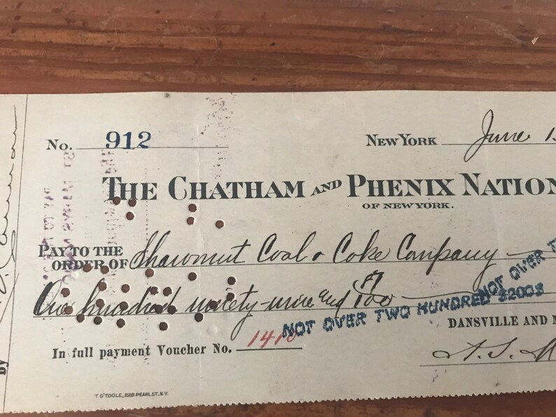 Early 1900s Bank Checks (4) - Paper/monetary Ephemera - Etsy