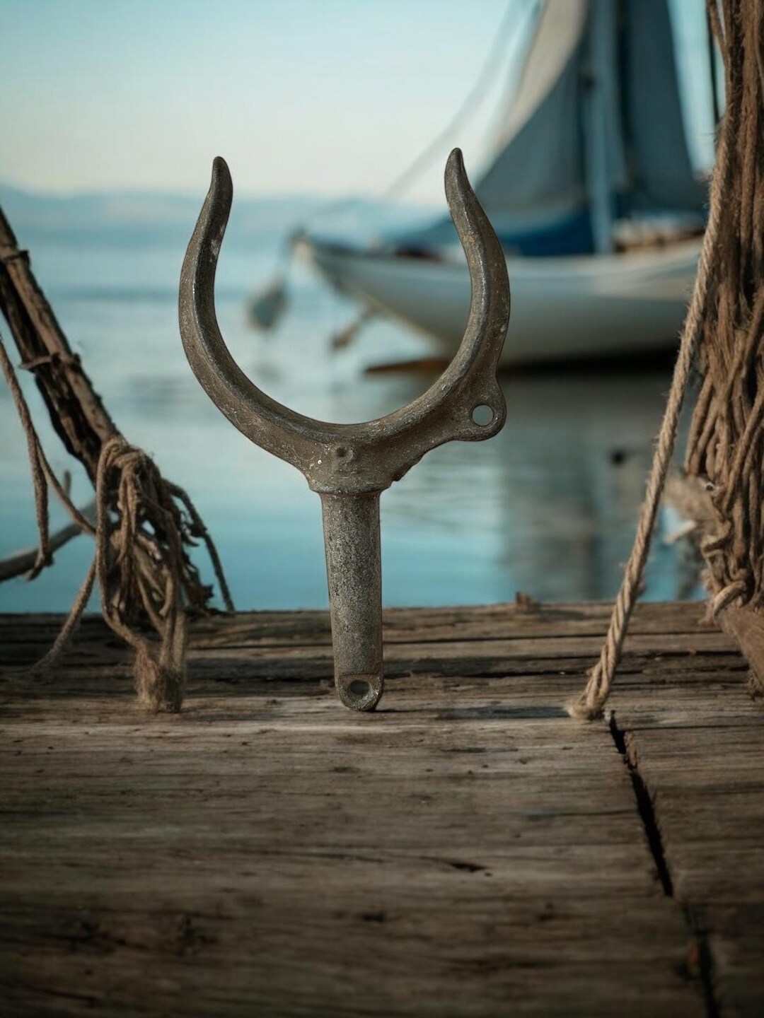 Single Boat Oar Lock - - Repurpose Hardware - Nautical Decor - Etsy