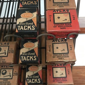 1960s Hardware Store Atlas Tack & Nail Rack - Countertop Display Piece ...
