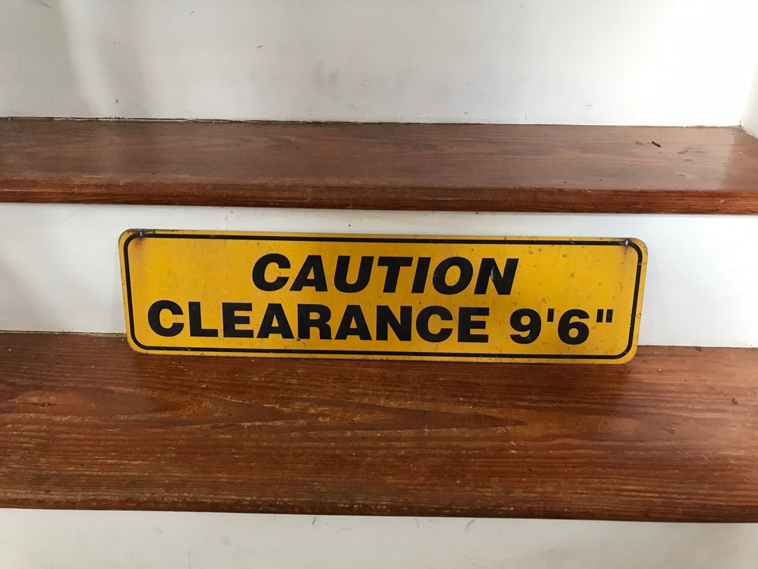 Vintage Yellow Clearance Sign - Industrial Metal Garage Decor - Etsy