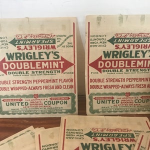 1920s Wrigley's Doublemint Gum Wrappers - Original Profit Sharing ...