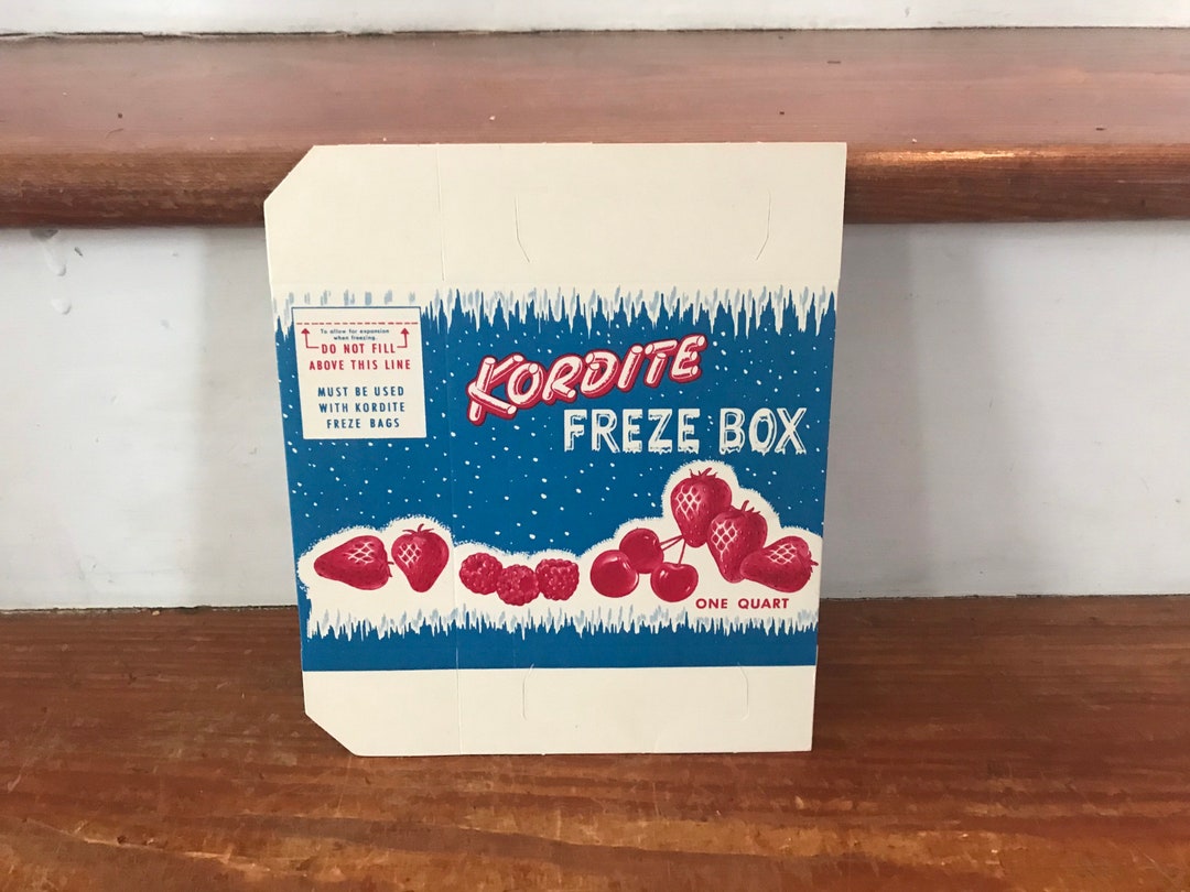 Vintage 1960s Kordite Freezer Box- Unused/unfolded - NOS - Etsy