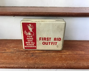 Vintage First Aid Box With Contents Bell System First Aid Kit in Metal ...