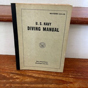 1950s U.S. Navy Diving Manual - Etsy