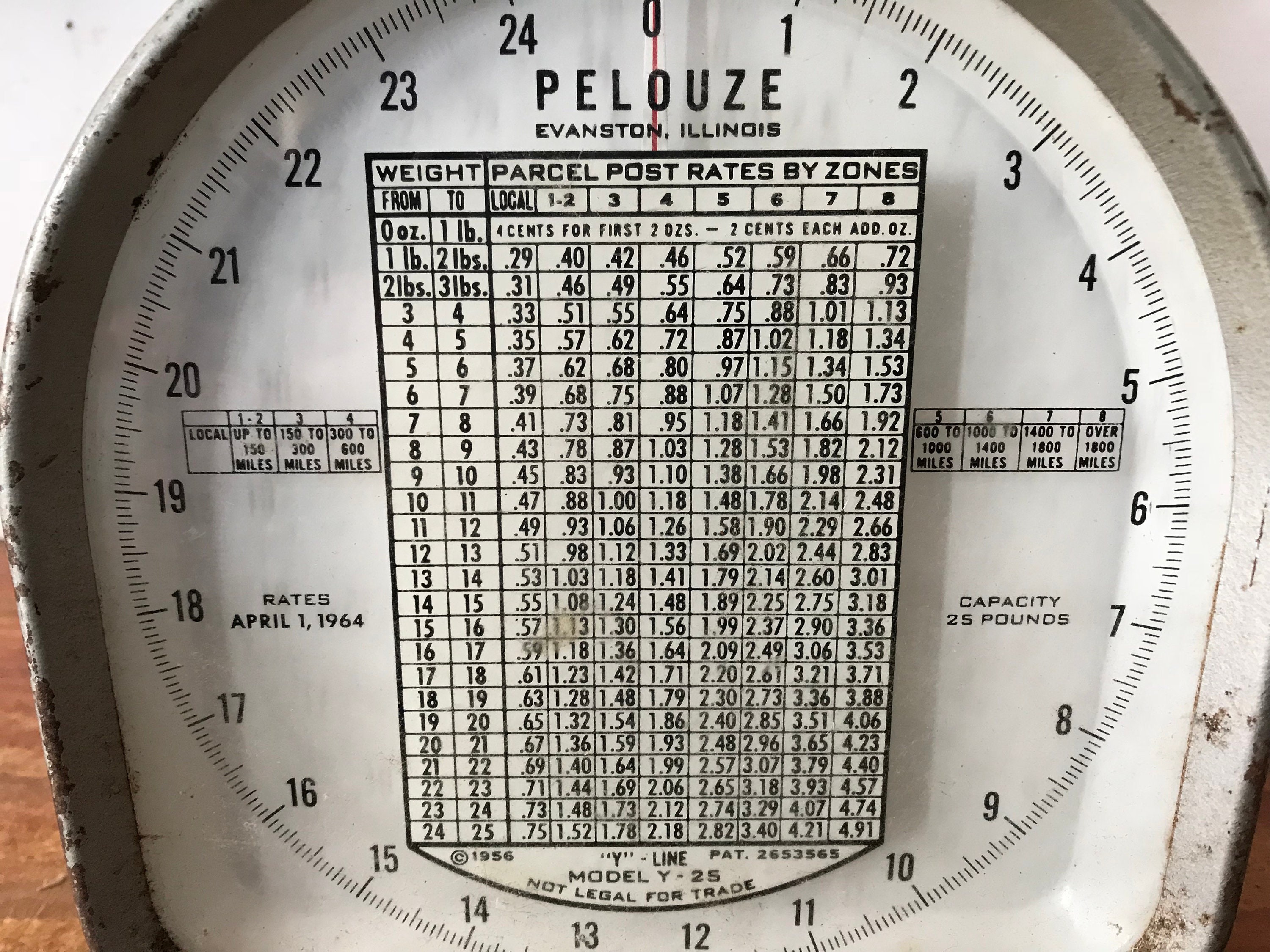 Vintage Pelouze Postal Rate Scale 1964 | Etsy