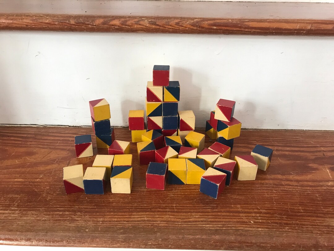 Primary Color Wooden Blocks Colorful Geometry Shapes Early Learning Non Letter Blocks - Etsy