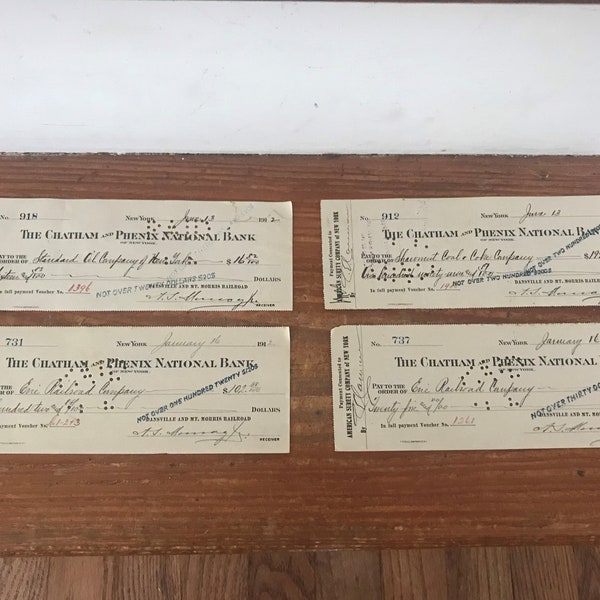 Old Bank Checks - Etsy
