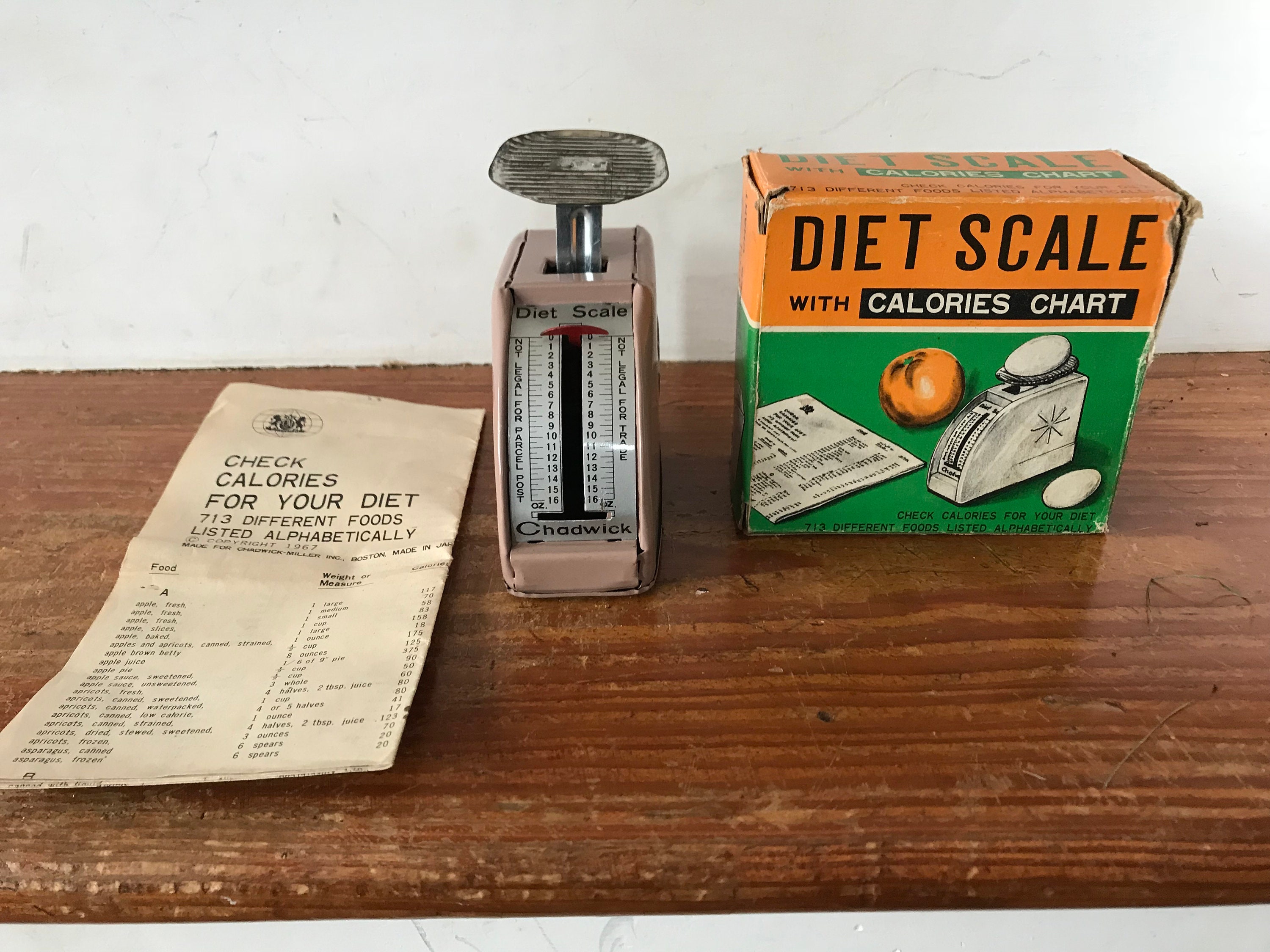 1960s Diet Scale With Calories Chart Vintage Weight Watchers | Etsy