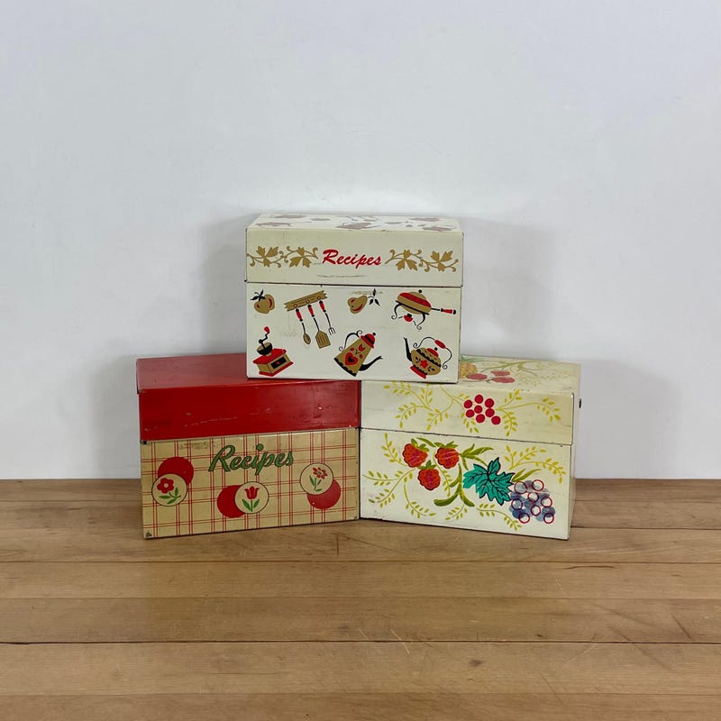 Metal Recipe Box - Etsy