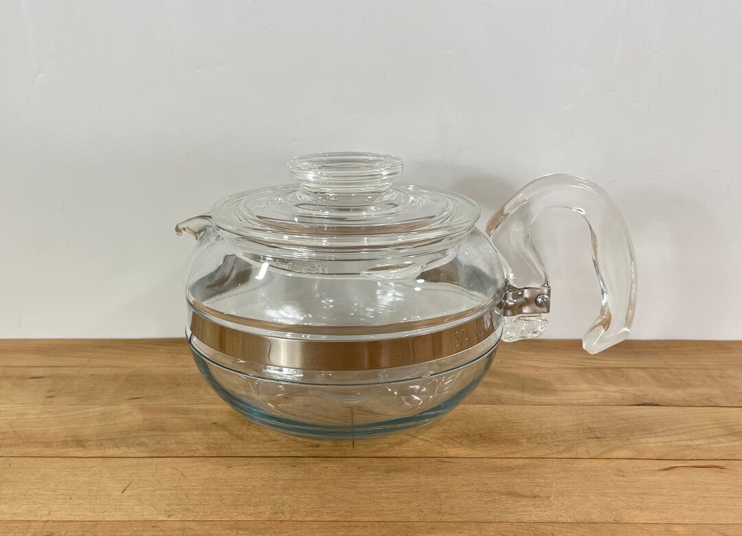 Pyrex Flameware 6 Cup Teapot, Glass Tea Pot - Etsy