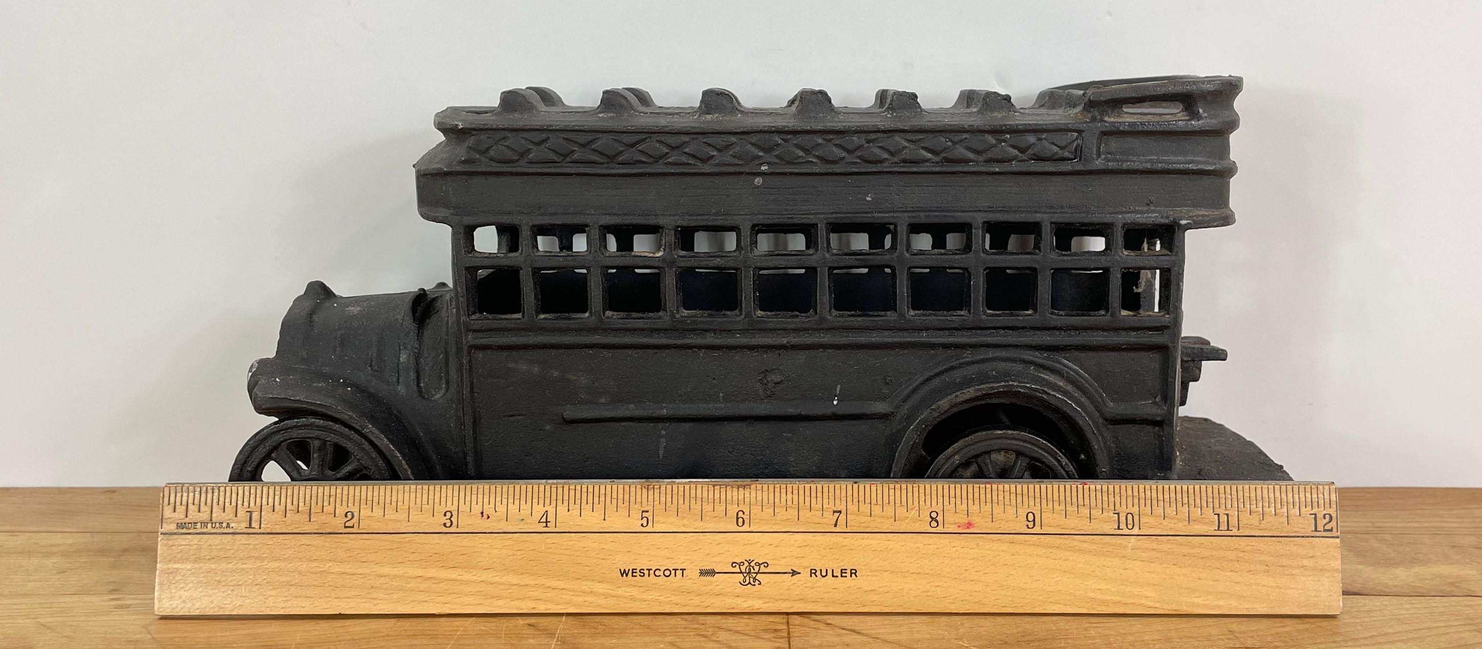 Cast Iron Toy Double Decker Bus - Etsy