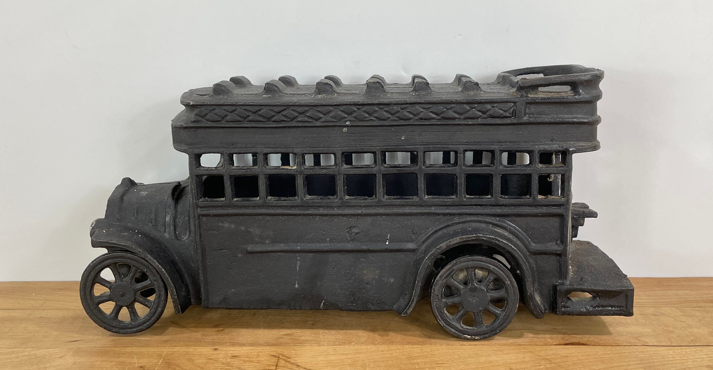 Cast Iron Toy Double Decker Bus - Etsy