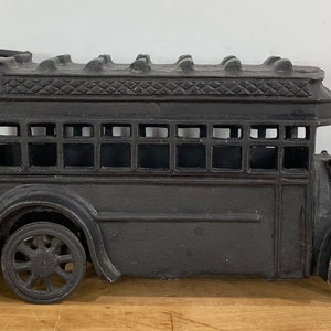 Cast Iron Toy Double Decker Bus - Etsy