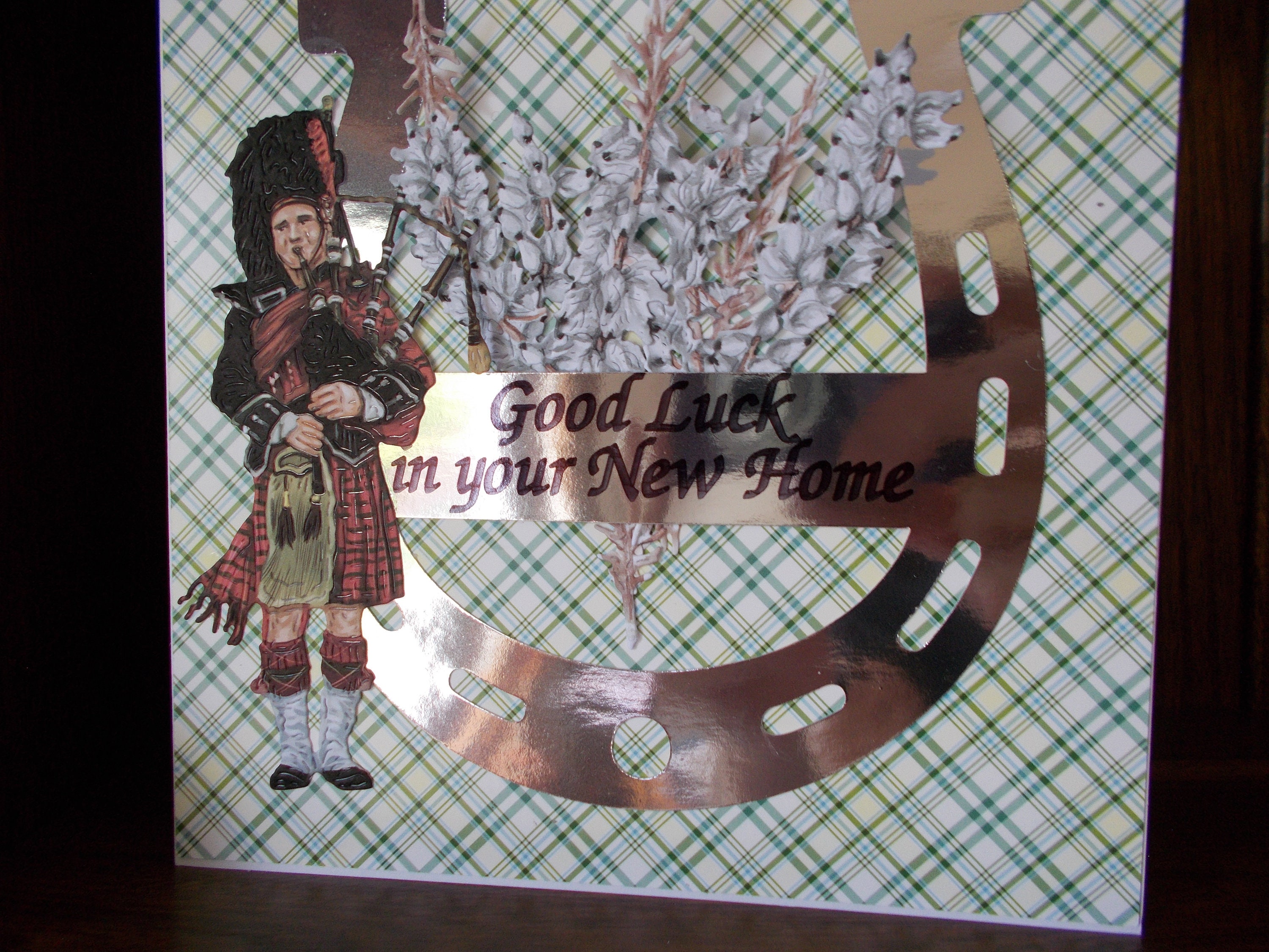 Good Luck in New Home Card, Scottish Good Luck Card, Piper Card. Lucky ...