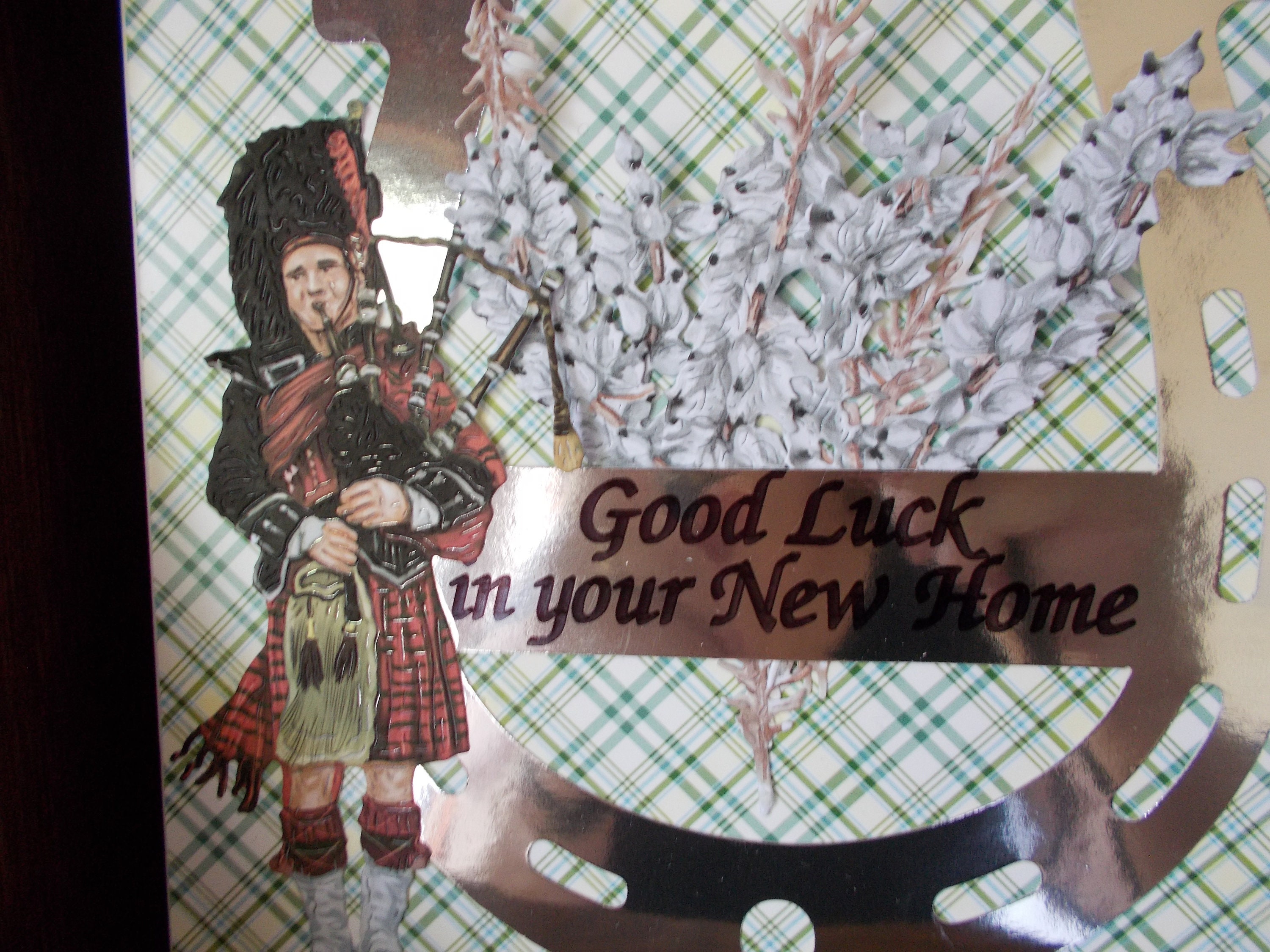 Good Luck in New Home Card, Scottish Good Luck Card, Piper Card. Lucky ...