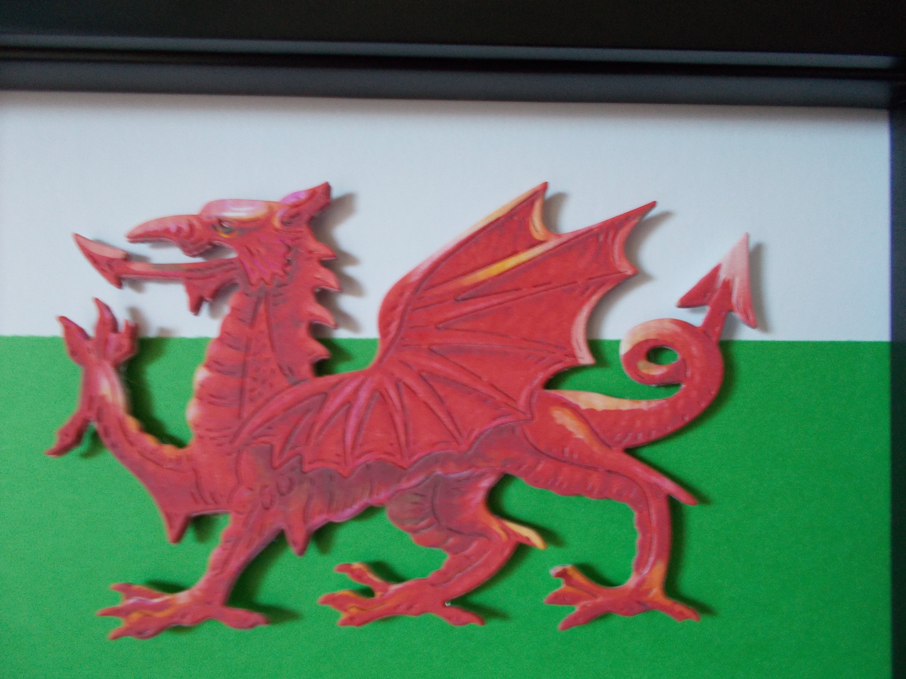 Welsh Dragon Art, Welsh Dragon Picture. Welsh Emblem Wall Art - Etsy