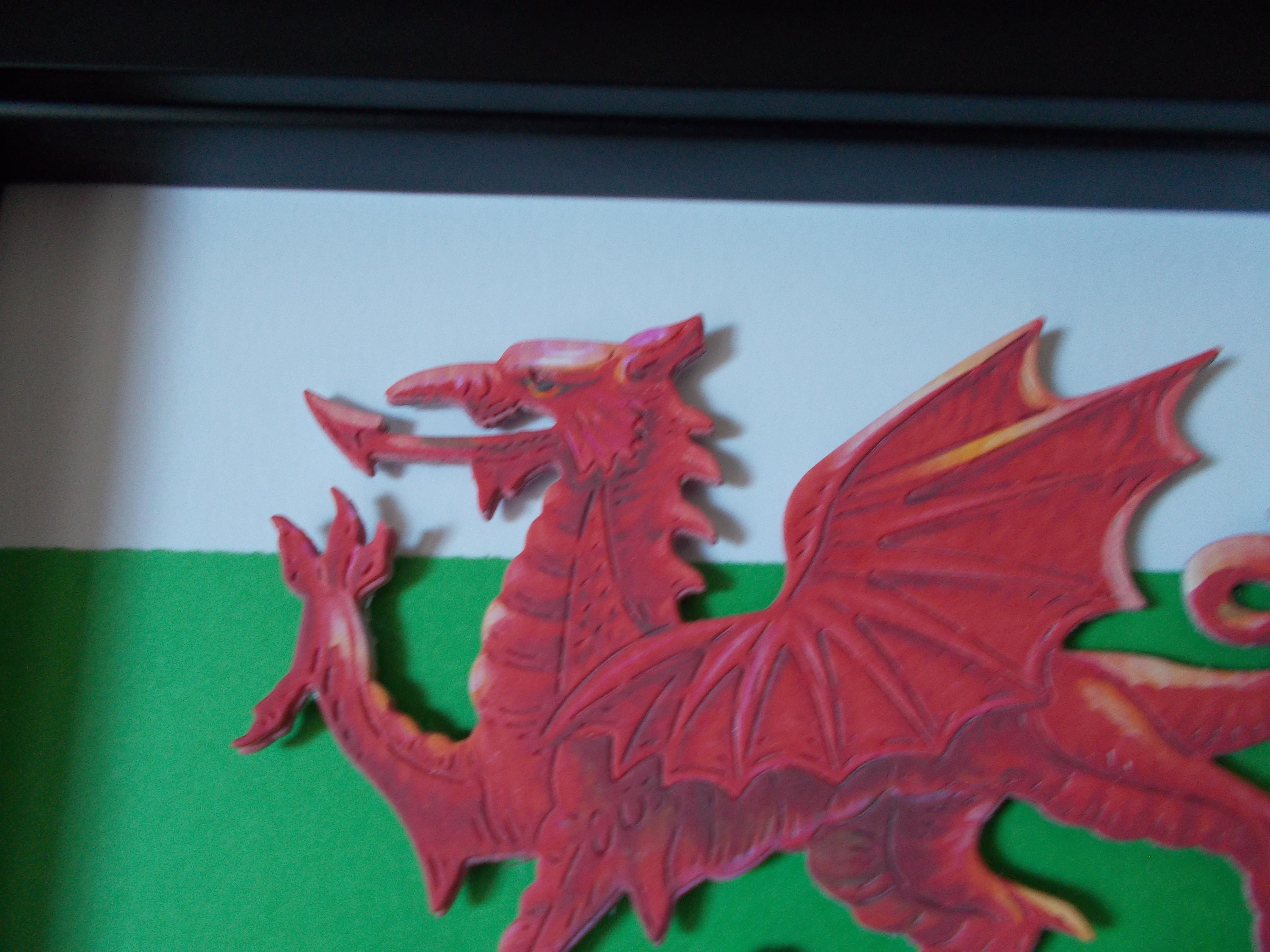 Welsh Dragon Art, Welsh Dragon Picture. Welsh Emblem Wall Art - Etsy