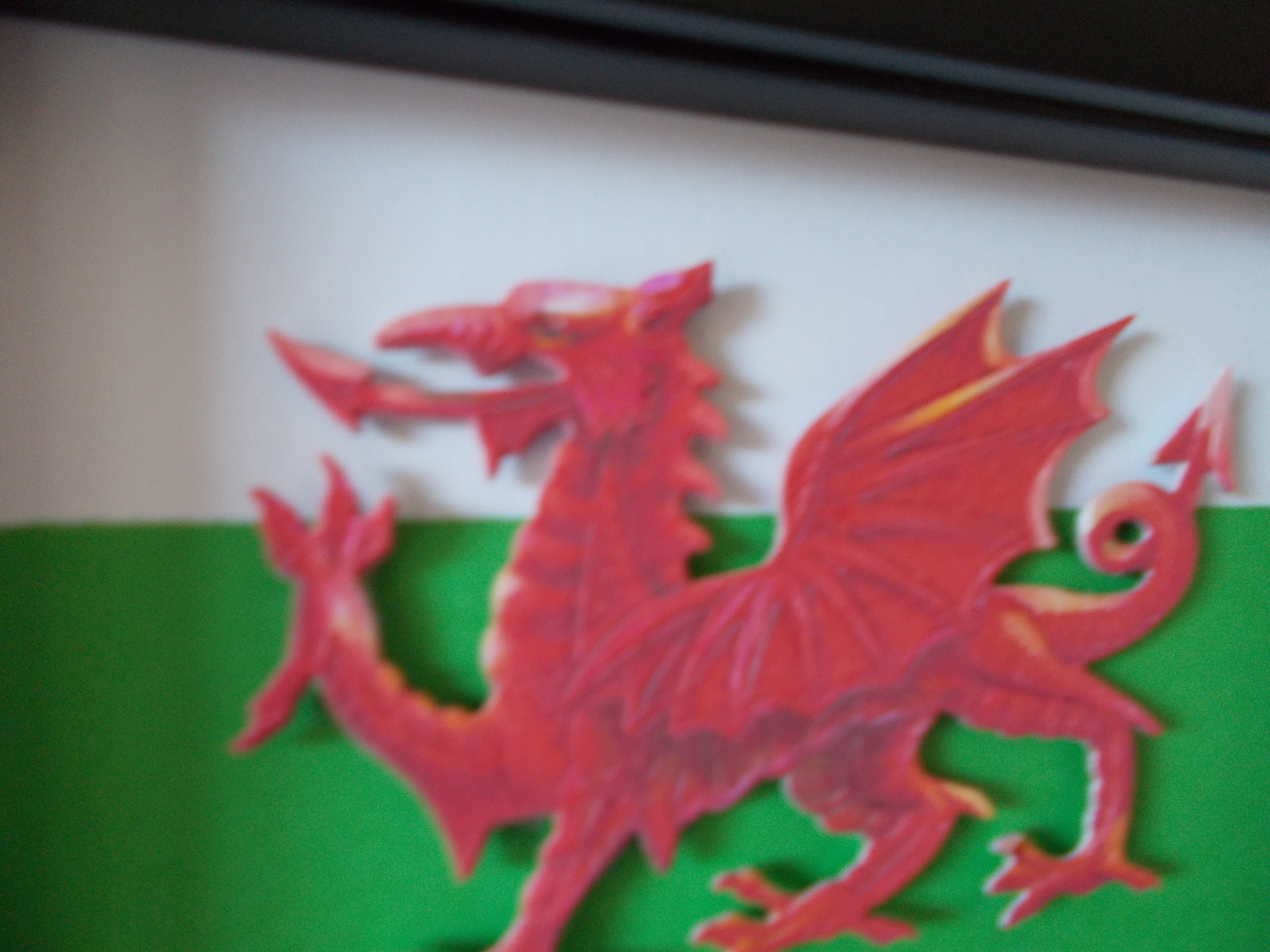 Welsh Dragon Art, Welsh Dragon Picture. Welsh Emblem Wall Art - Etsy