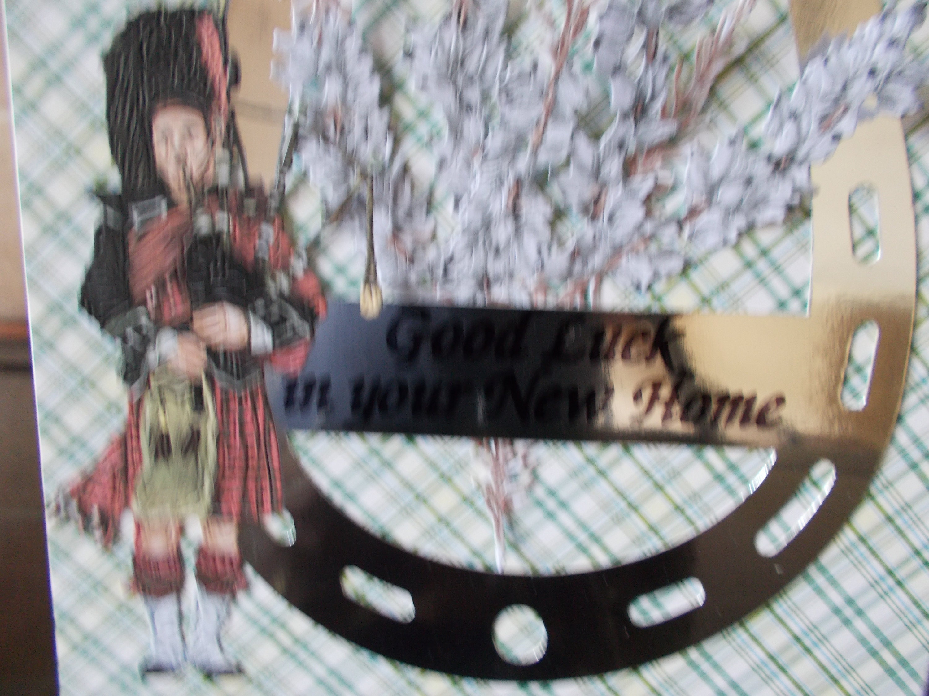 Good Luck in New Home Card, Scottish Good Luck Card, Piper Card. Lucky ...