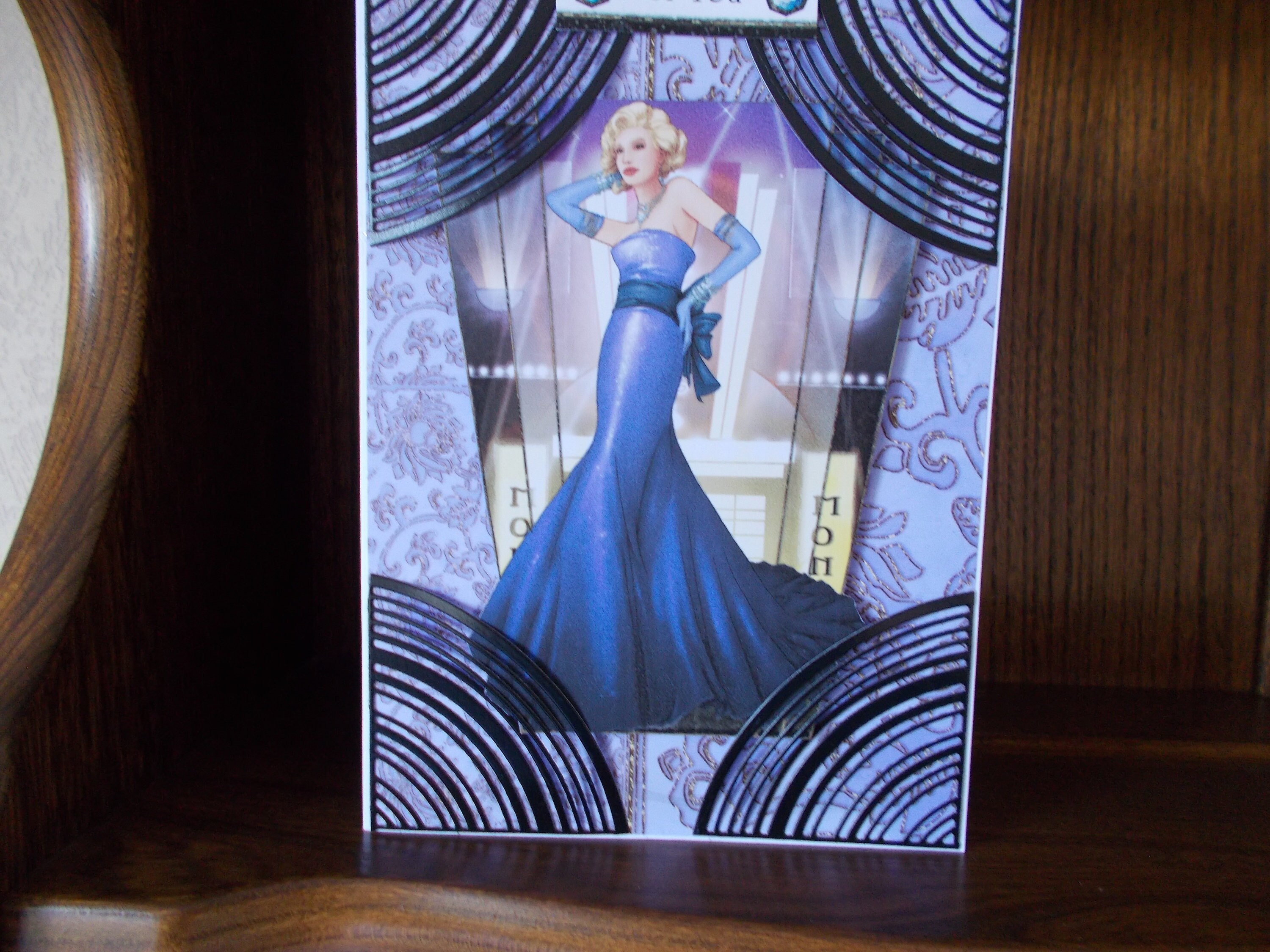 Art Deco Card, Birthday Card. Greetings Card, Flapper Birthday Girl ...