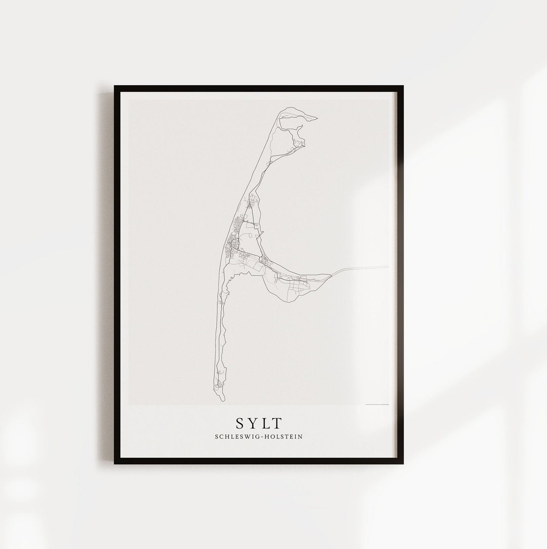 SYLT Poster City Map Art Printing High-quality Print Island of Sylt ...