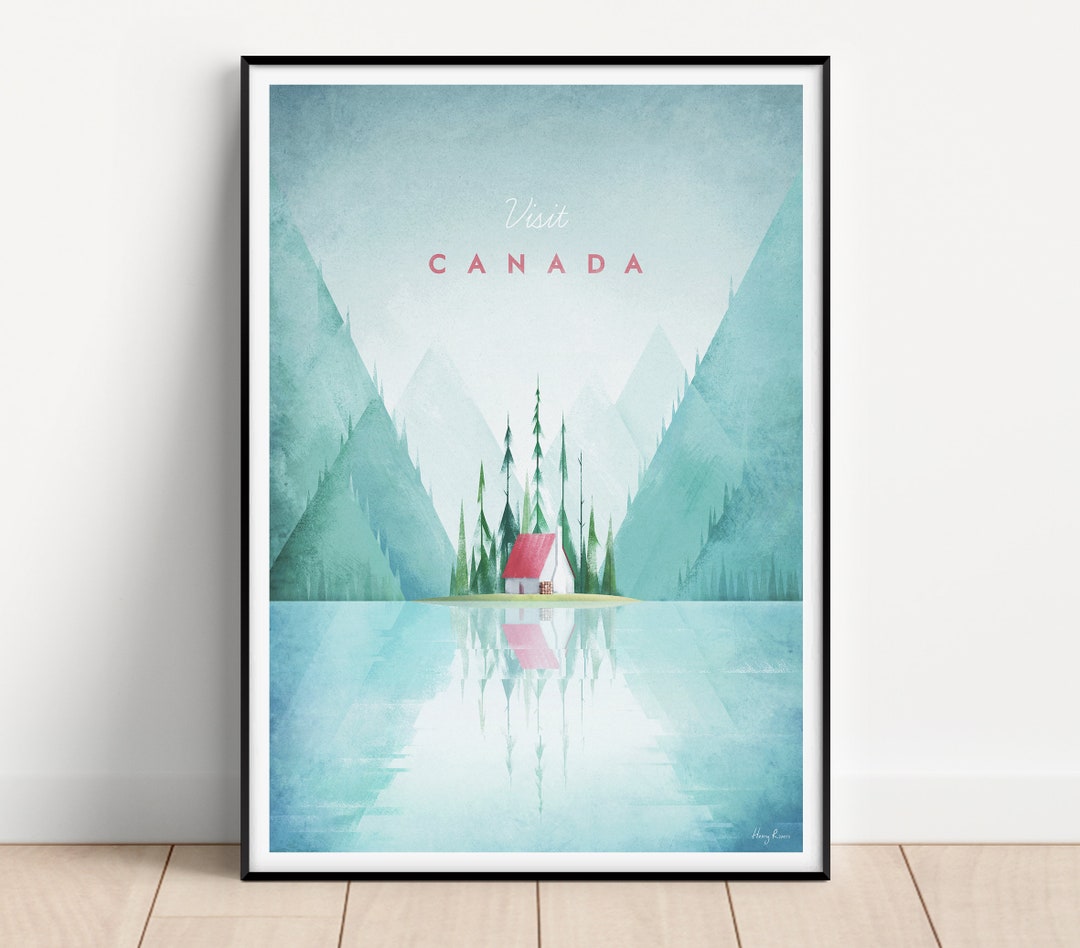 Cartel de CANADÁ Ilustración Pósters Cartel de Canadá Decoración mural ...