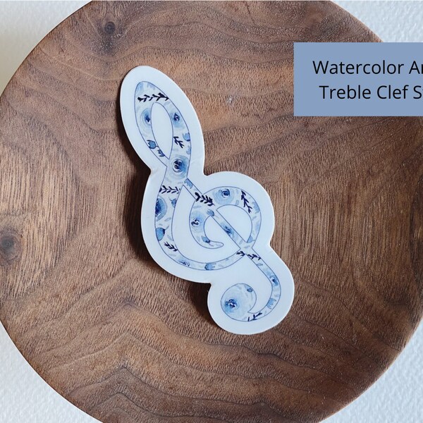 Treble Clef Decal - Etsy