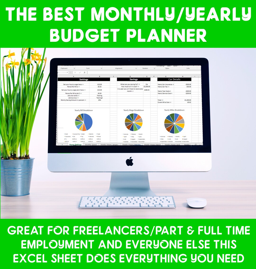 Excel Budget Planner | Instant Download | Self Employed & Employment ...