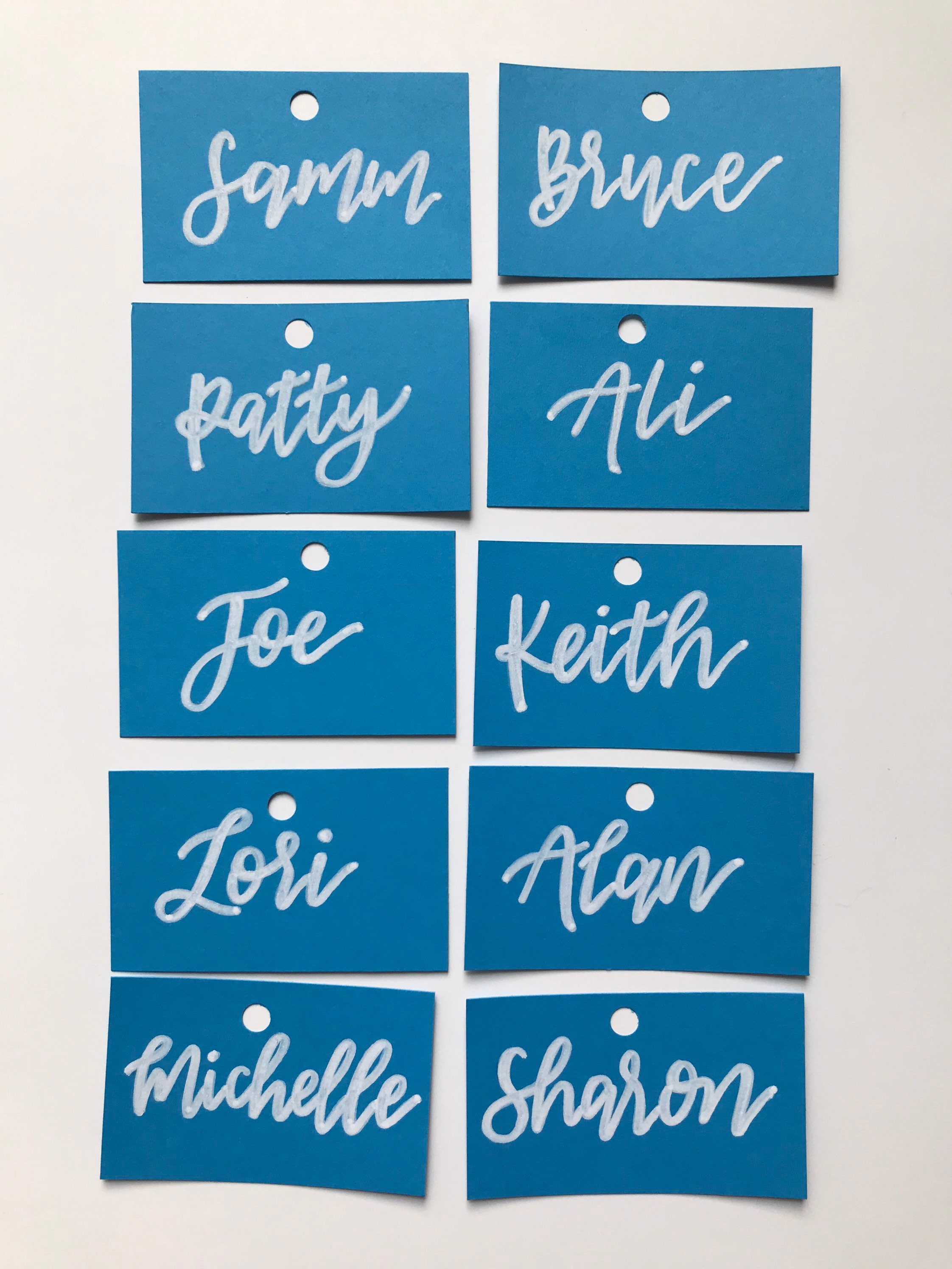 Hand Lettered Name Cards | Etsy